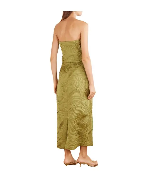 Ulla Johnson Heleen Pleated Satin Bustier Top