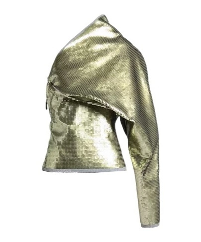 Rick Owens Single-shoulder Sequin Jacket - Green