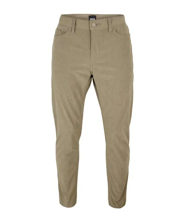 Hugo Boss Corduroy Tapered Trousers - Brown