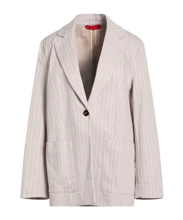 MAXCO. Striped Single-breasted Suit - White