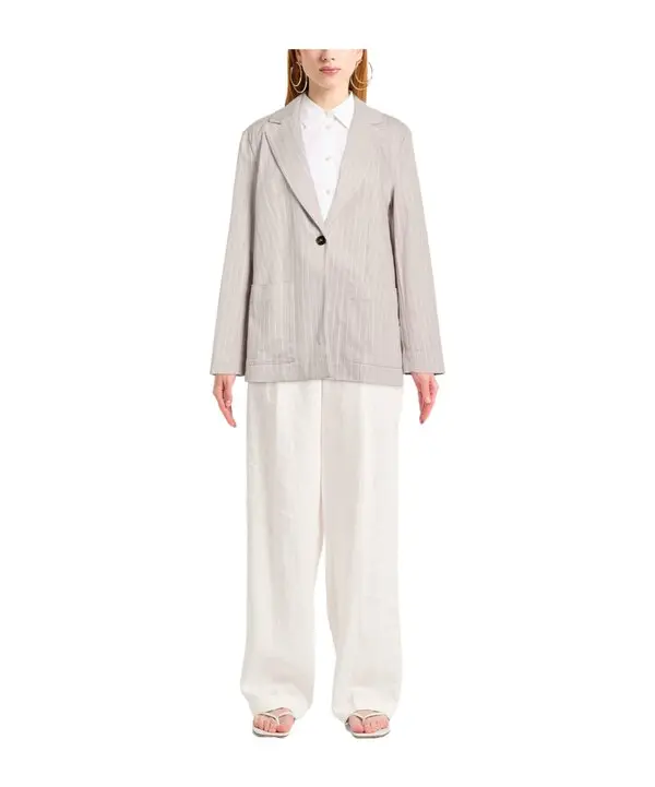 MAXCO. Striped Single-breasted Suit