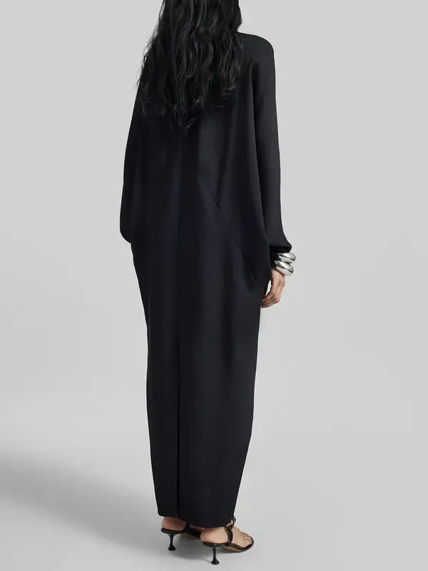 THE FRANKIE SHOP Maxi Dress With V-neck And Draped Detail