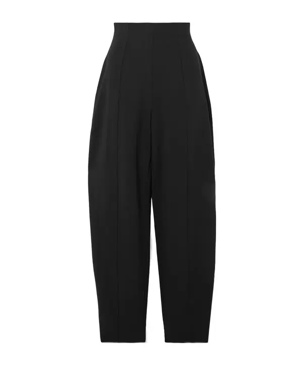 Carolina Herrera Isla Wool-blend Barrel-leg Pants - Black