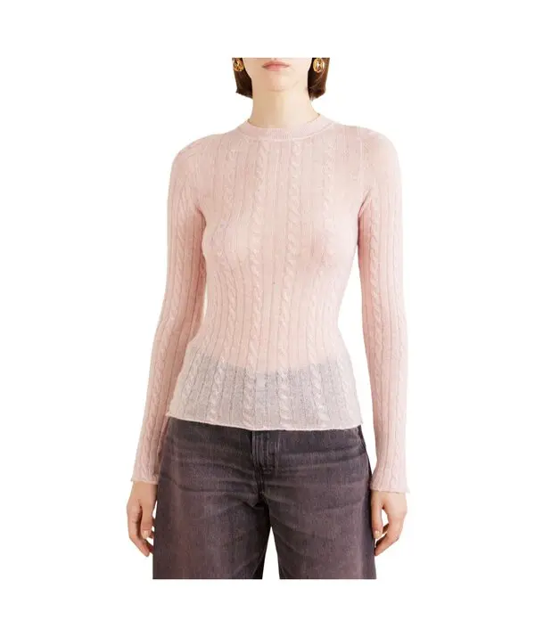 HAIKURE Sey Cable-knit Alpaca-blend Sweater - Nude