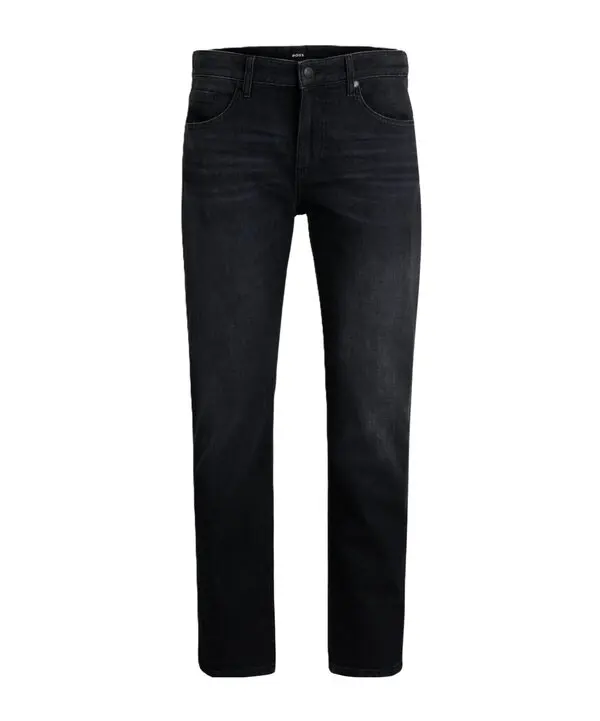Hugo Boss Washed Straightleg Jeans - Black