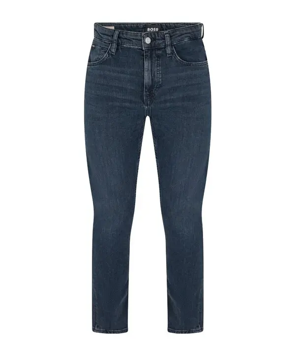Hugo Boss Washed Cropped Jeans - Blue
