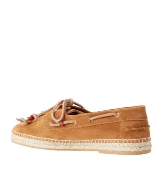 AQUAZZURA Embellished Suede Espadrille Loafers