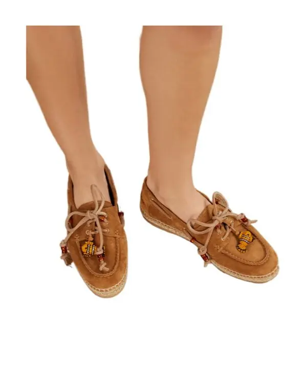 AQUAZZURA Embellished Suede Espadrille Loafers