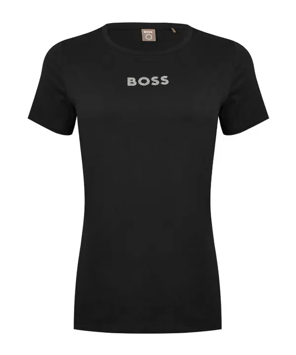 Hugo Boss Premium Cotton T-shirt With Logo Accent