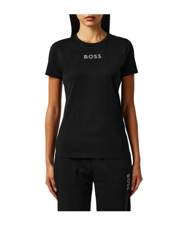 Hugo Boss Premium Cotton T-shirt With Logo Accent
