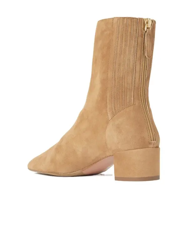 AQUAZZURA Suede Ankle Boots With Block Heel - No