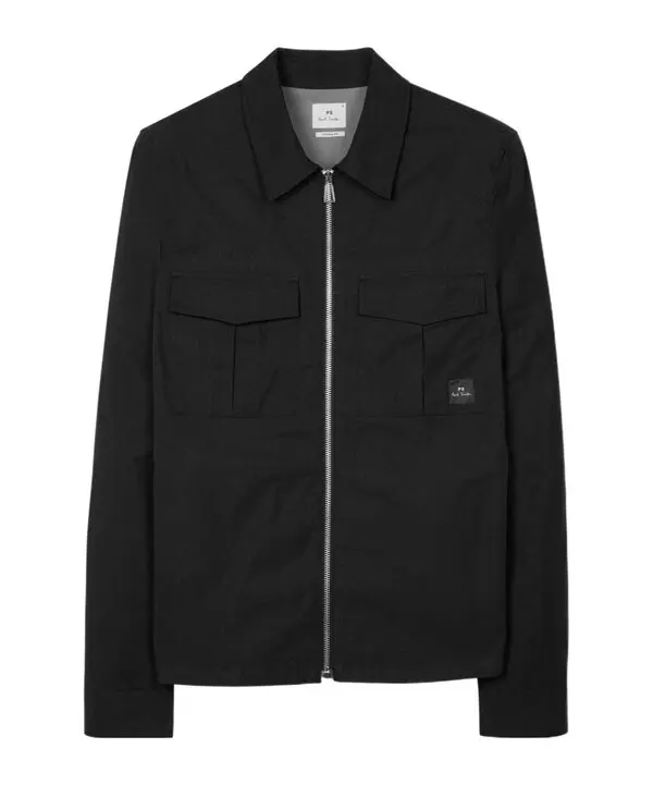 Paul Smith Cotton Shirt Jacket - Black