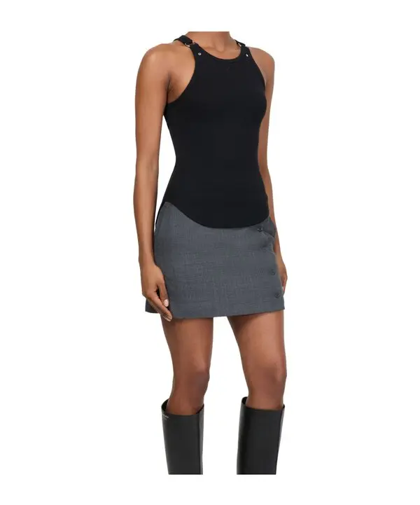 COURREGES Round Neck Sleeveless Vest