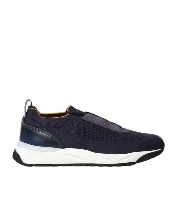 Santoni Mesh Panel Slip-on Sneakers - Blue