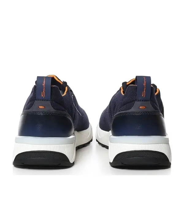 Santoni Mesh Panel Slip-on Sneakers