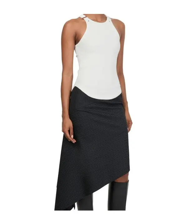 COURREGES Round Neck Sleeveless Vest