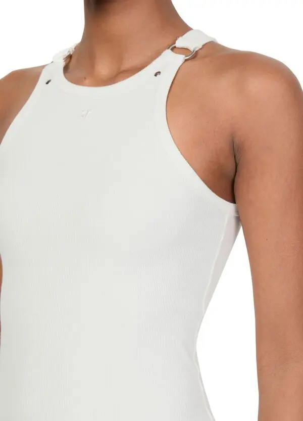 COURREGES Round Neck Sleeveless Vest