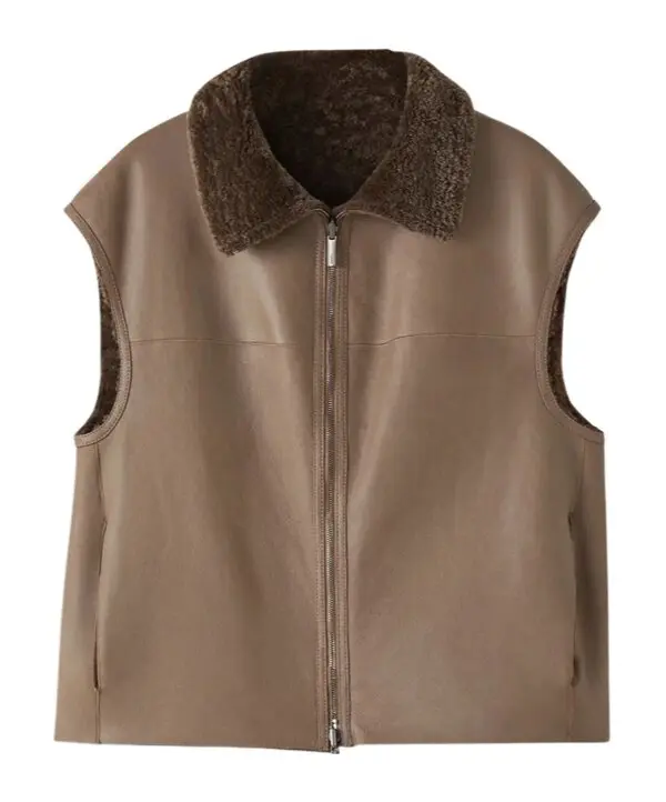JOSEPH Reversible Shearling Jacket - Brown