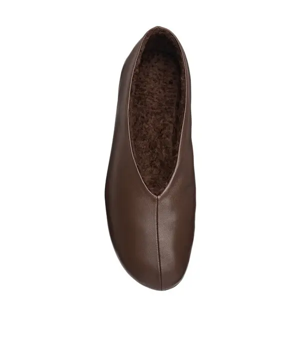 THE ROW Stella Flats - Medium Brown