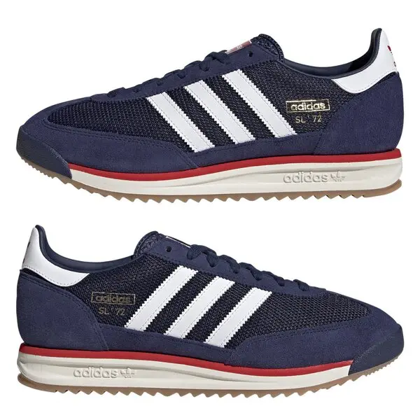 ADIDAS ORIGINALS Sl 72 Leather And Mesh Sneakers