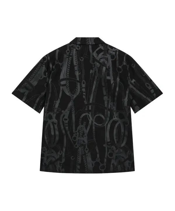 Gucci Equestrian Print Bowling Shirt
