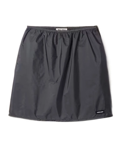 Miu Miu Technical Fabric Skirt - Hematite