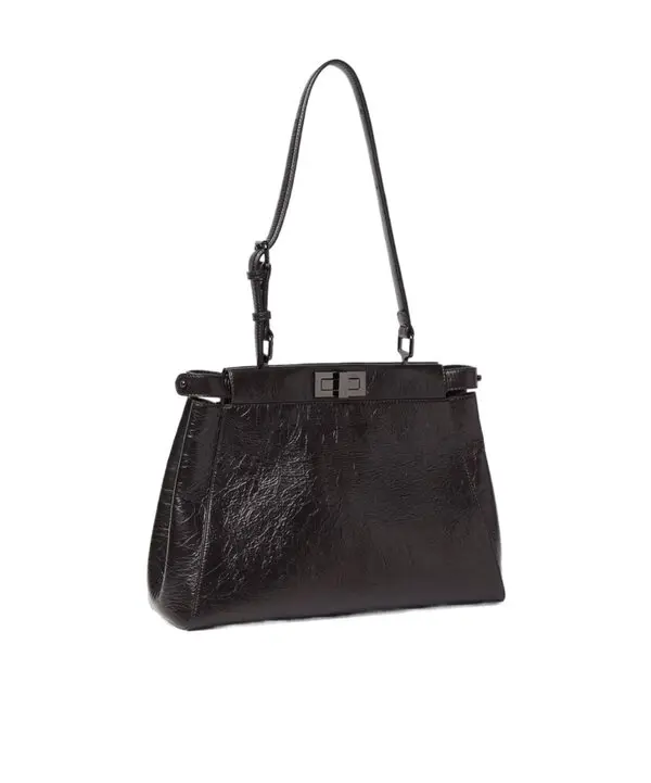Fendi My Peekaboo Medium Crackled Leather Bag