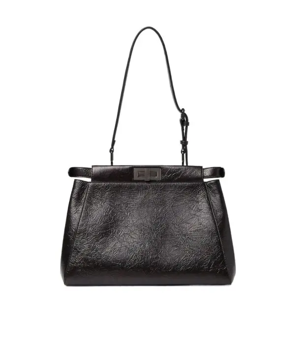 Fendi My Peekaboo Medium Crackled Leather Bag