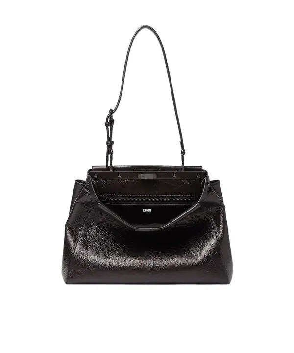 Fendi My Peekaboo Medium Crackled Leather Bag