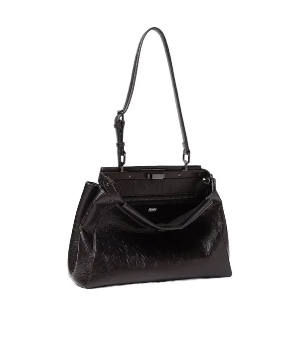 Fendi My Peekaboo Medium Crackled Leather Bag