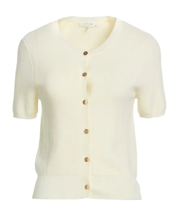 Rag & Bone Solid Color Lightweight Knit T-shirt - White