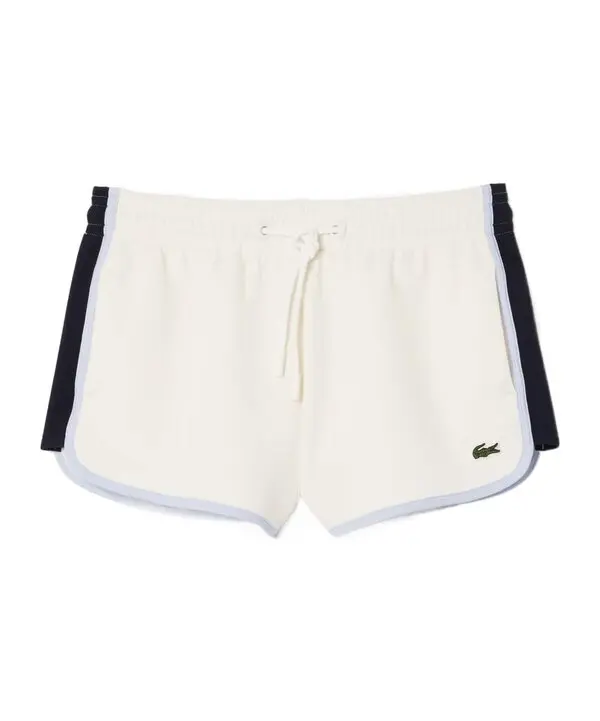 Lacoste Relaxed Fit Shorts With Side Stripe Detail - White