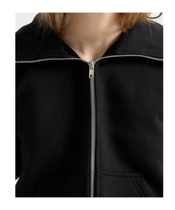 7 For All Mankind High-neck Zip-up Hoodie