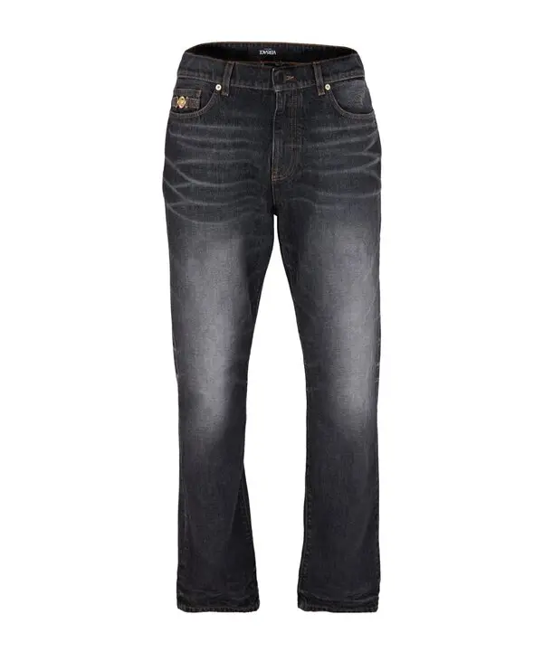 Versace Washed Bootcut Jeans - Black