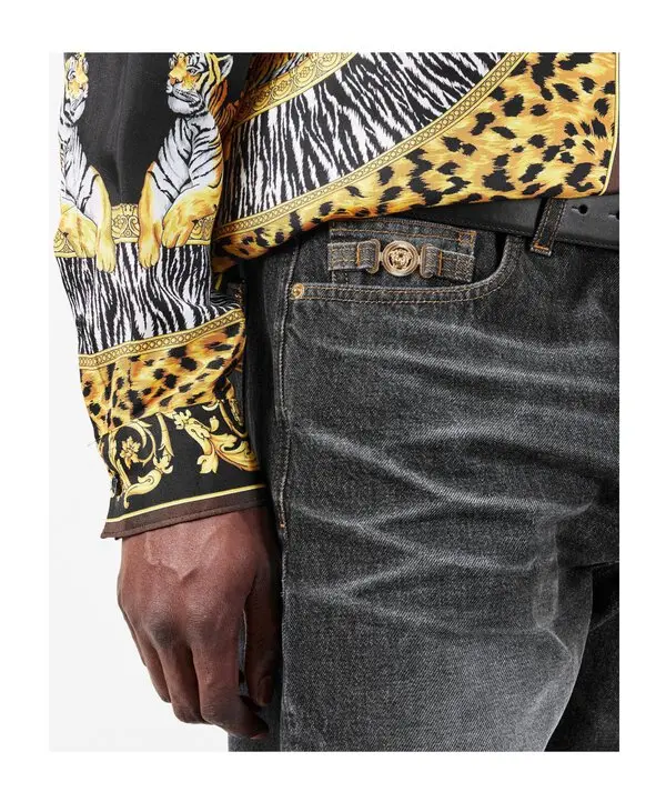 Versace Washed Bootcut Jeans
