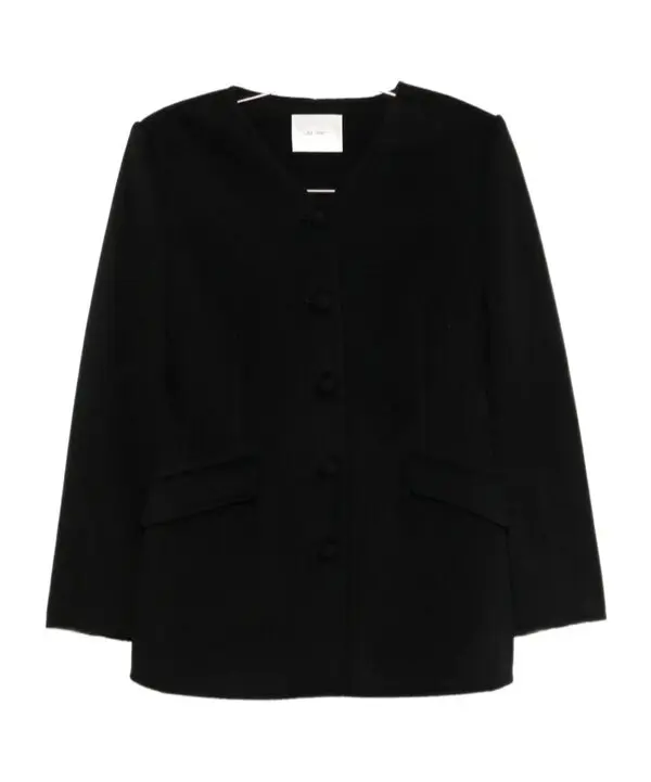 LISA YANG V-neck Single-breasted Coat
