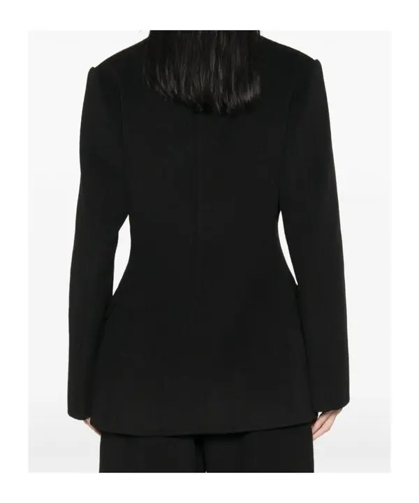 LISA YANG V-neck Single-breasted Coat