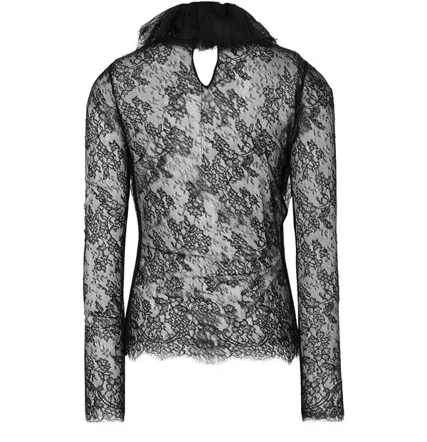 Alexander McQueen Long-sleeved Lace Top