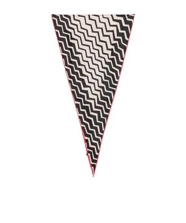 Missoni Zigzag-print Triangle Scarf - Black/neutrals