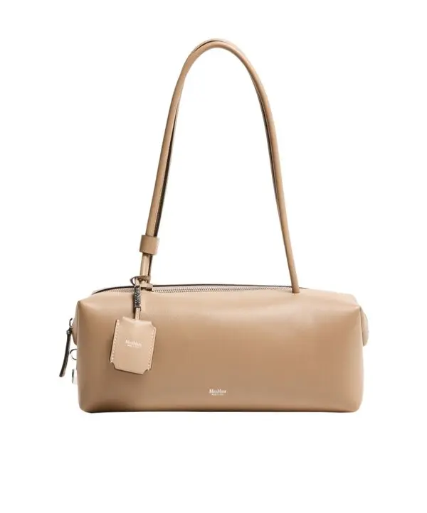 Max Mara Logo Shoulder Bag - Nude