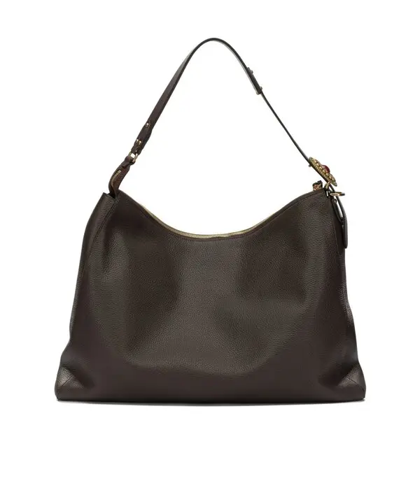 Etro Logo-lettering Grained-leather Shoulder Bag