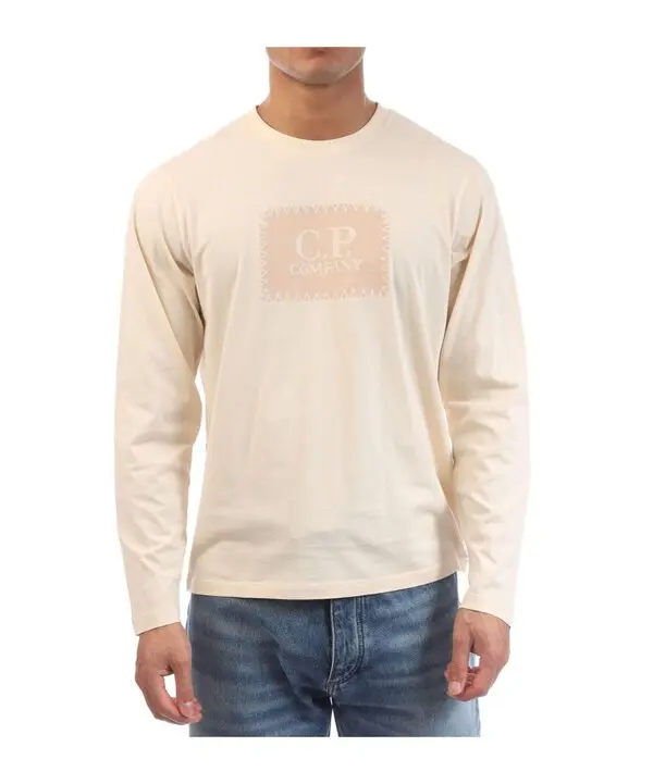 C.P. COMPANY 30/1 Jersey Logo T-shirt - Nude