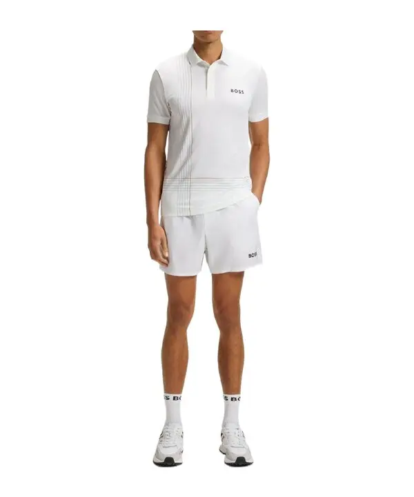 Hugo Boss Active Quick Dry Polo Shirt With Check Artwork