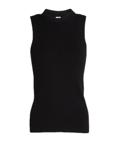 Rick Owens Solid Sleeveless Knit Top - Black