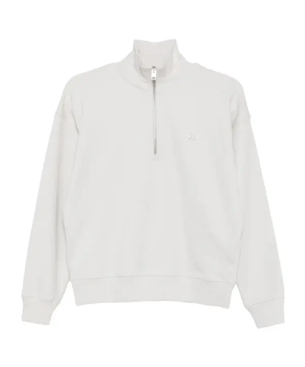 Maison Kitsuné Quarter-zip Fox-patch Sweatshirt