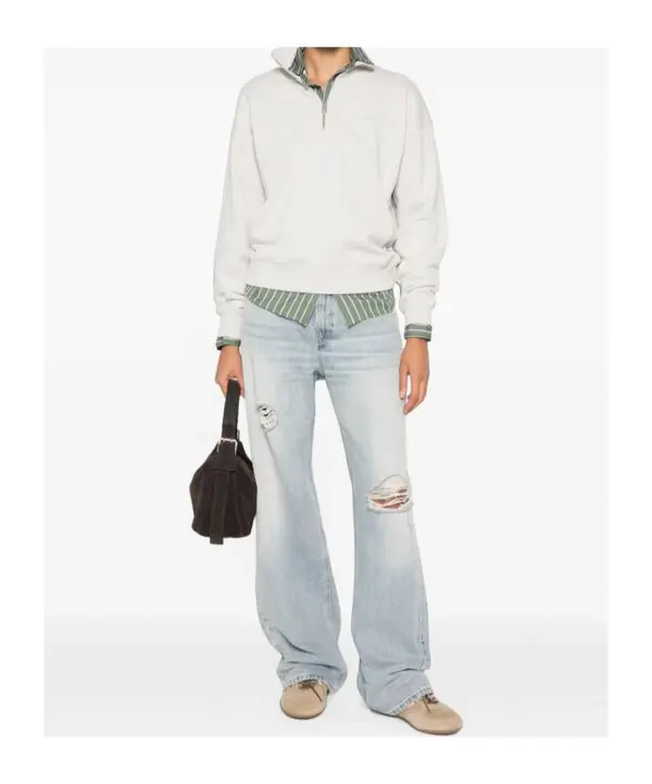 Maison Kitsuné Quarter-zip Fox-patch Sweatshirt