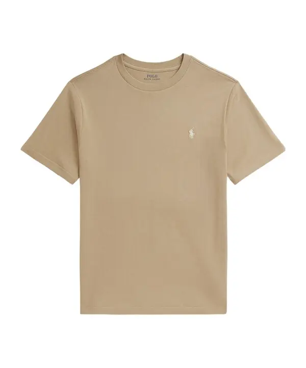 Polo Ralph Lauren Short Sleeve Crewneck T-shirt With Embroidered Logo - Nude