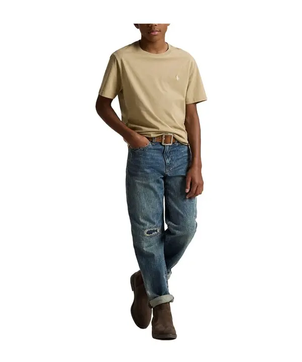Polo Ralph Lauren Short Sleeve Crewneck T-shirt With Embroidered Logo - Nude