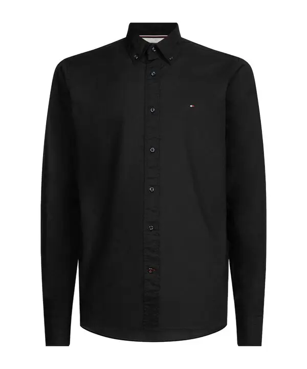 Tommy Hilfiger Long Sleeve Poplin Shirt - Black