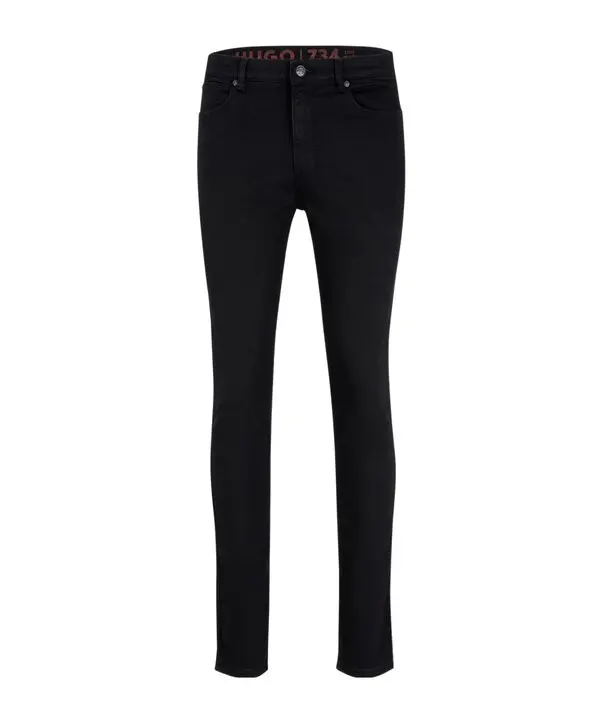 Hugo Boss Solid Color Slim Fit Jeans - Black